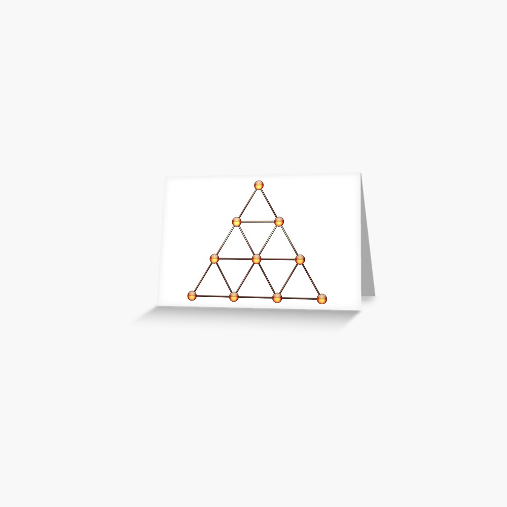 "Tetraktys, The Unit Of Four - Pythagorean Symbol " Greeting Card by ...