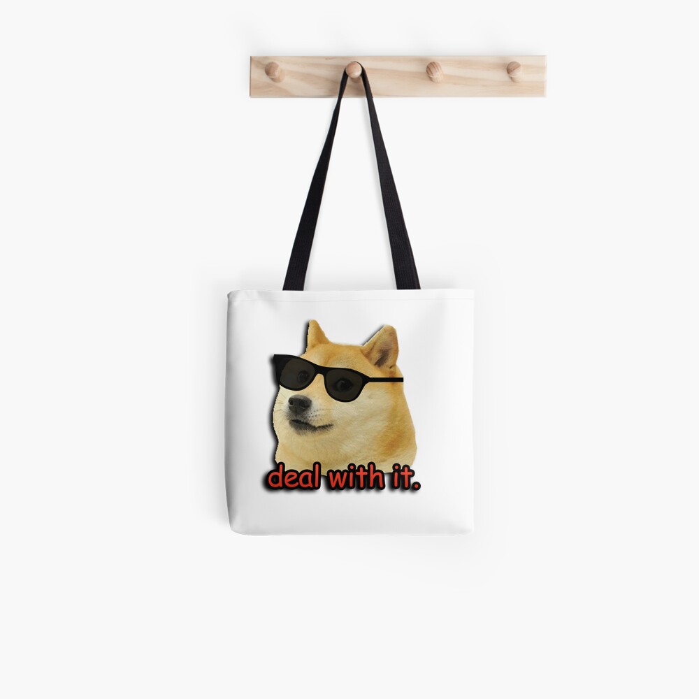 "Doge deal with it dog meme" Tote Bag by gilbertop | Redbubble