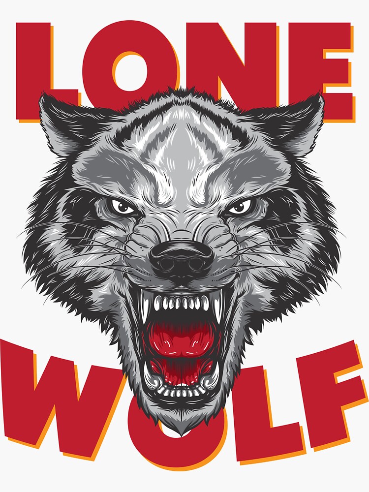 "Angry Wolf, Gray Wolf, Lone wolf" Sticker for Sale by g14u | Redbubble