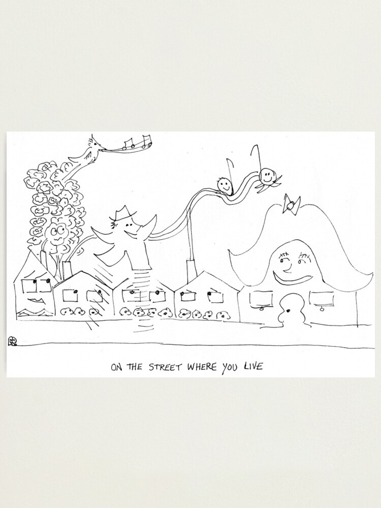 Lámina fotográfica «Canción de dibujos animados - En la calle donde ...