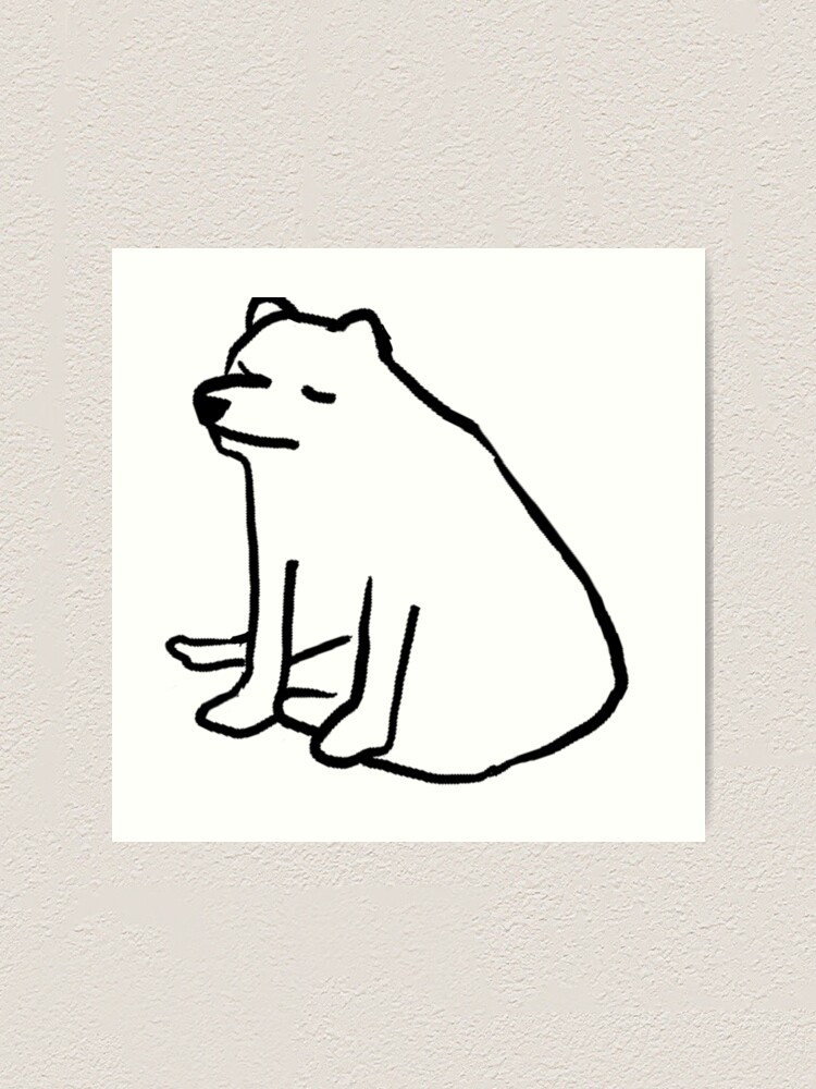 "Cheems with Paint" Art Print for Sale by uchix | Redbubble