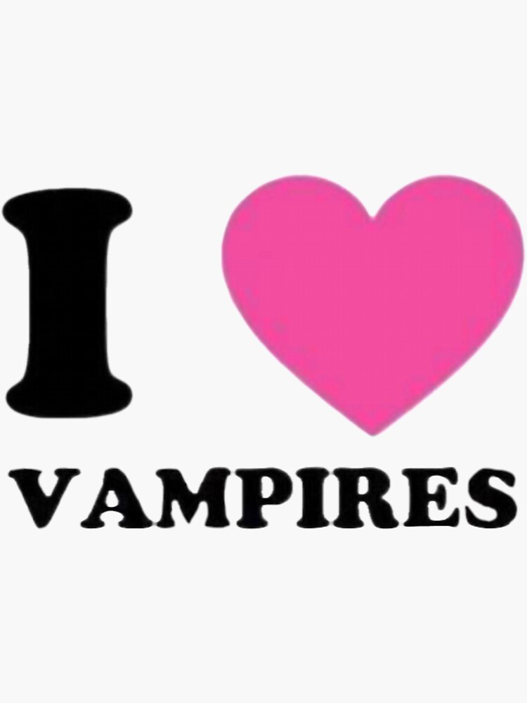 "i love vampires y2k sticker " Sticker for Sale by Cyberiot | Redbubble