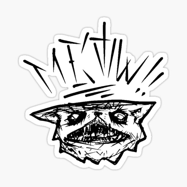 "Crazy Meow Cat" Sticker by beepOfficial | Redbubble