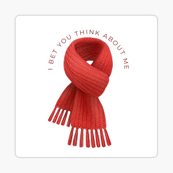 "Taylor Swift Red Scarf" Sticker for Sale by elissaglick | Redbubble