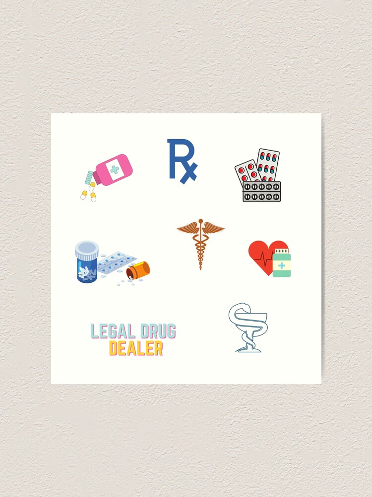 "Pharmacy Sticker Pack" Art Print for Sale by Dreezu | Redbubble