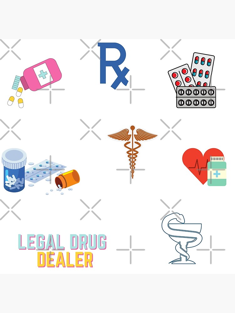 "Pharmacy Sticker Pack" Art Print for Sale by Dreezu | Redbubble