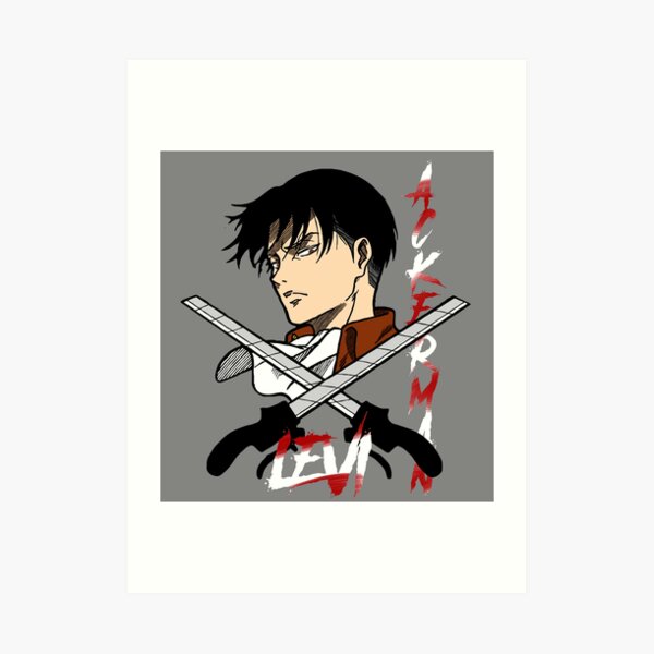 "Levi Ackerman Vector || Attack On Titan Merch" Art Print by ...
