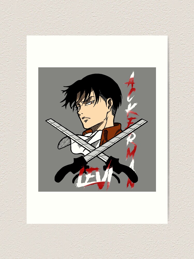 "Levi Ackerman Vector || Attack On Titan Merch" Art Print by ...