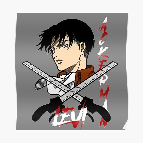 "Levi Ackerman Vector || Attack On Titan Merch" Poster by saturnswamp ...