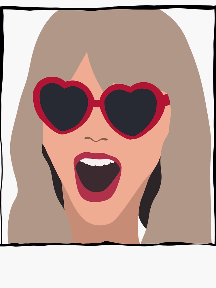 "Taylor Swift Red" Sticker by folkwhoree | Redbubble