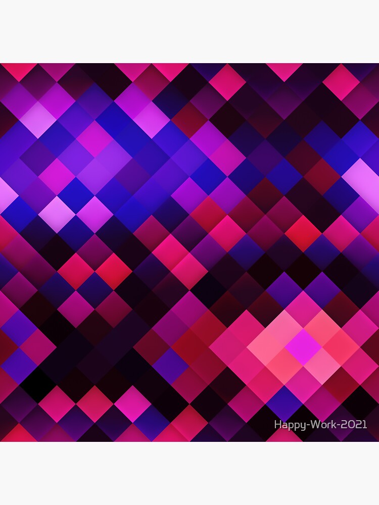 "Dark Block Pattern / Colorful / Abstract" Sticker by Happy-Work-2021 ...