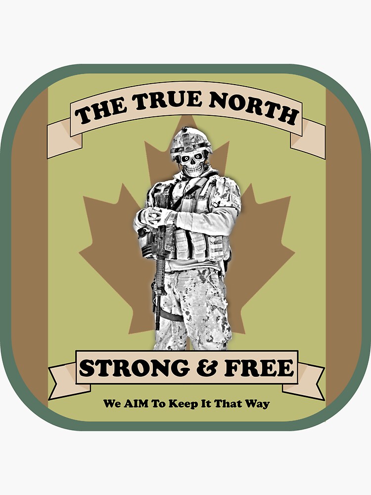 "The True North. Strong And Free" Sticker by Gaelashirts | Redbubble