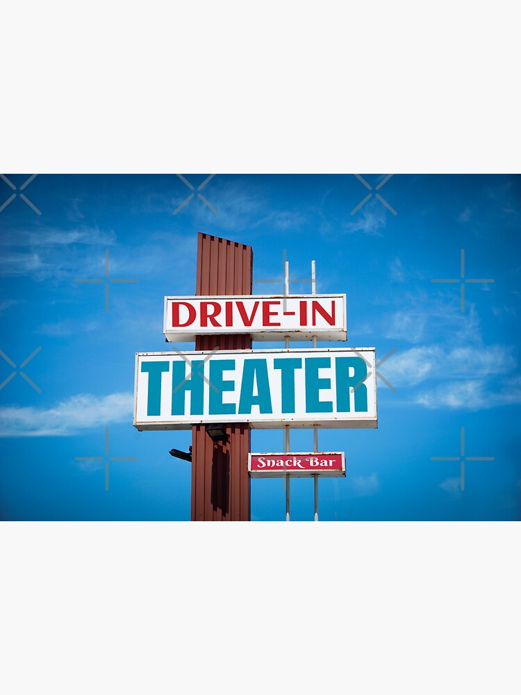 " Vintage Drive-in theater and snack bar sign" Sticker for Sale by ...