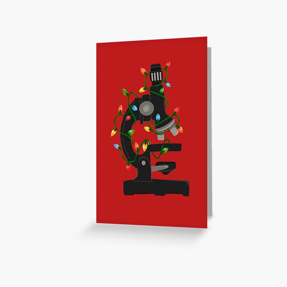 "Christmas Microscope" Greeting Card by Lindsey23art | Redbubble