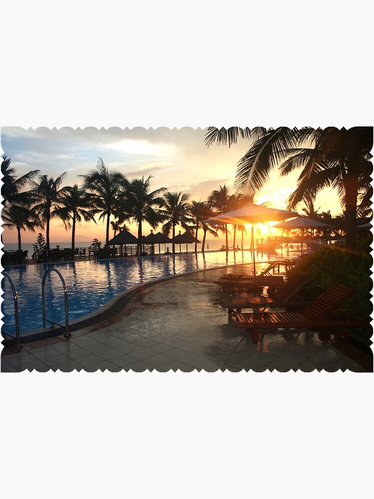 "Beach Resort" Sticker by perpinc99 | Redbubble