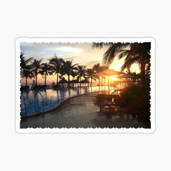 "Beach Resort" Sticker by perpinc99 | Redbubble