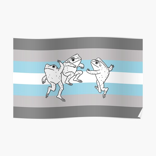 "Demiboy Pride Flag Frogs #aesthetic #cottagecore" Poster for Sale by ...