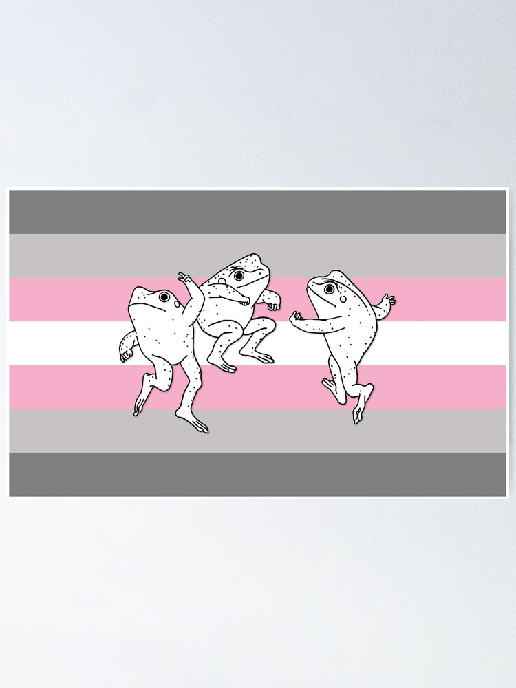 "Demigirl Pride Flag Frogs #aesthetic #cottagecore" Poster by Zation ...