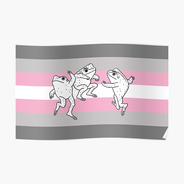 "Demigirl Pride Flag Frogs #aesthetic #cottagecore" Poster by Zation ...