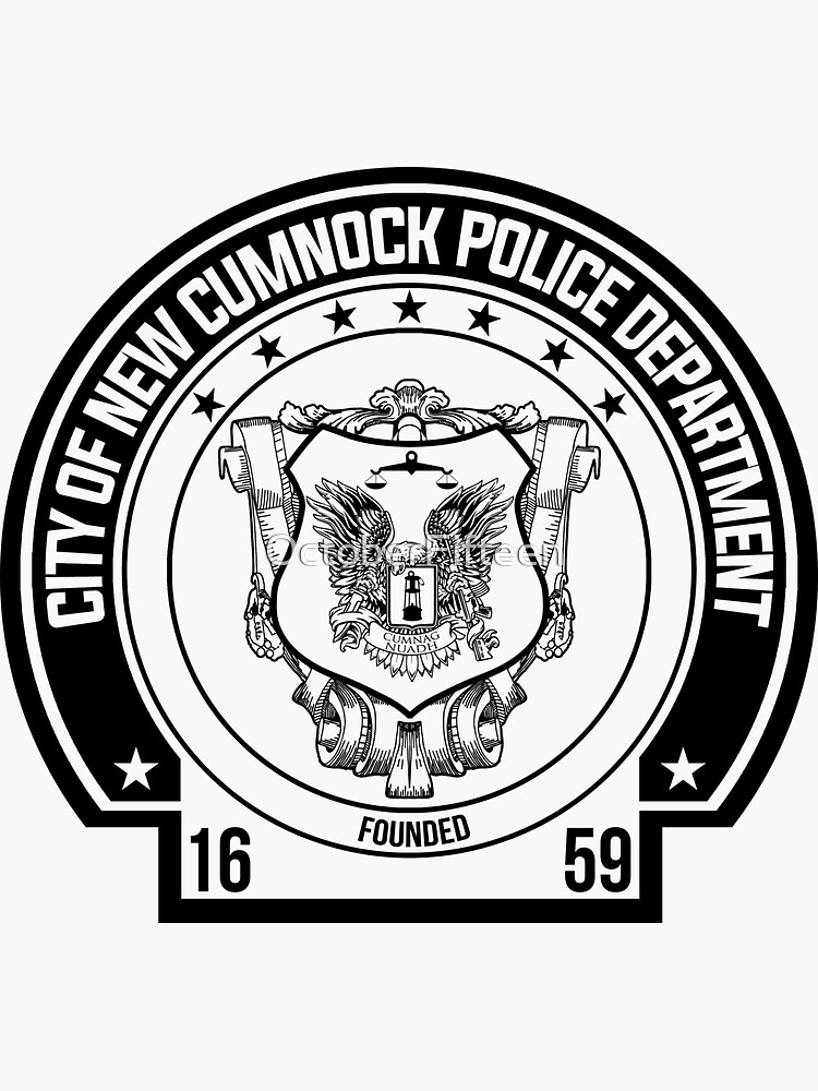 "NCPD Logo Plain Black" Sticker for Sale by OctoberFifteen | Redbubble