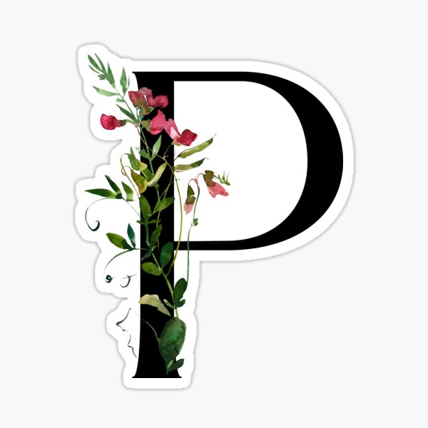 "Letter P" Sticker for Sale by WildAliceArt | Redbubble