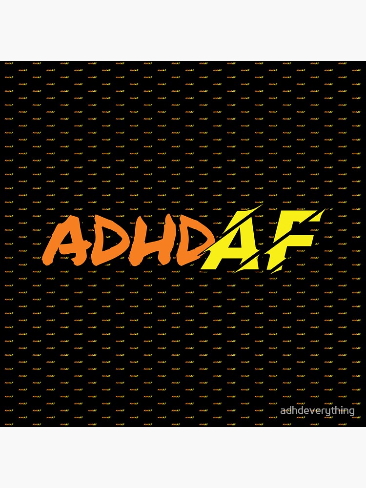 "ADHD AF v2" Sticker for Sale by adhdeverything | Redbubble