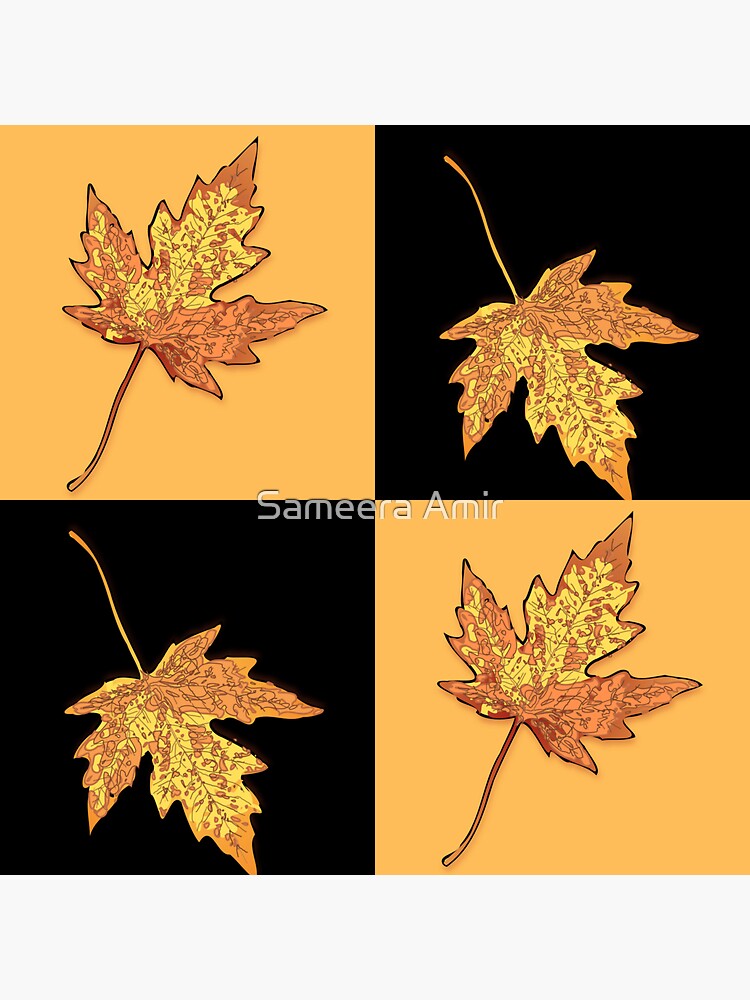 " Maple leaves repeat patterns illustration art" Sticker for Sale by ...