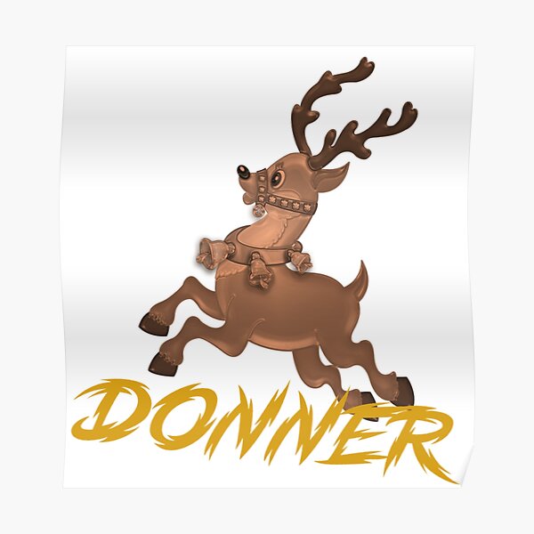 "Santa Claus - Reindeer Donner" Poster for Sale by JanP82 | Redbubble