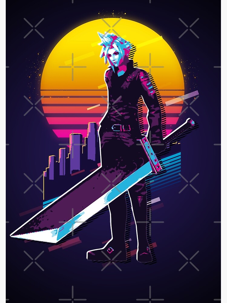 "Cloud - FFVII *80s retro*" Poster for Sale by MyRetroArt | Redbubble