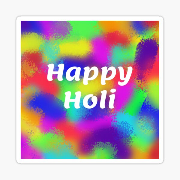 "Happy Holi" Sticker by blakcirclegirl | Redbubble