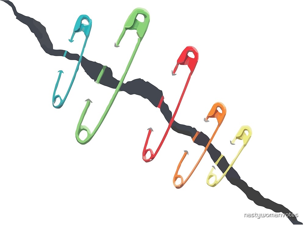 "Safety Pin Movement - Rainbow Safety Pins Heal the Divide" by ...