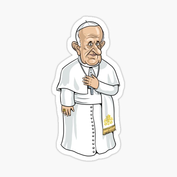 "Pope Francis" Sticker for Sale by MacKaycartoons | Redbubble