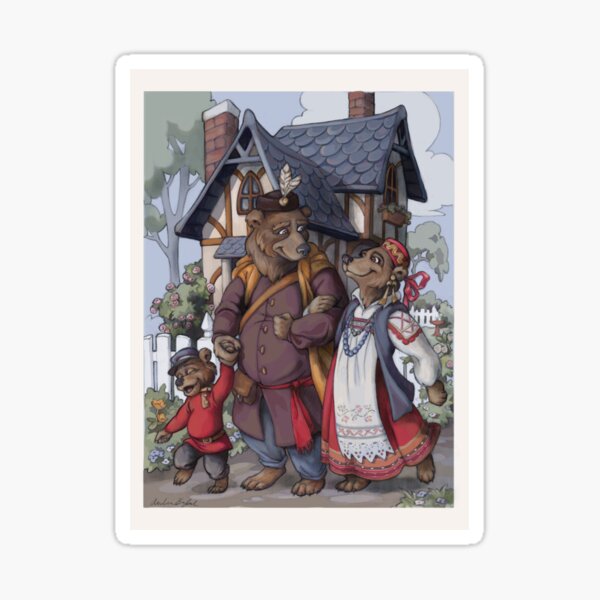 "The Three Bears" Sticker for Sale by GloriaDeiArt | Redbubble