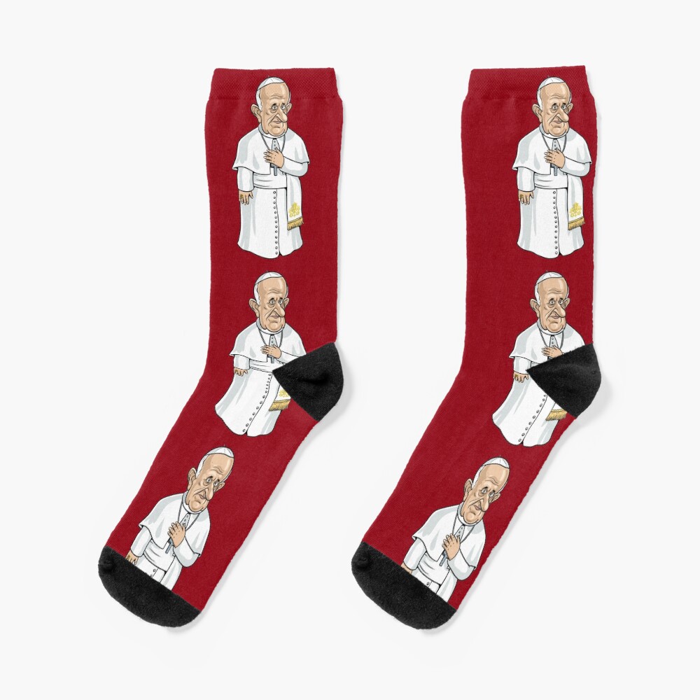 "Pope Francis" Socks for Sale by MacKaycartoons | Redbubble