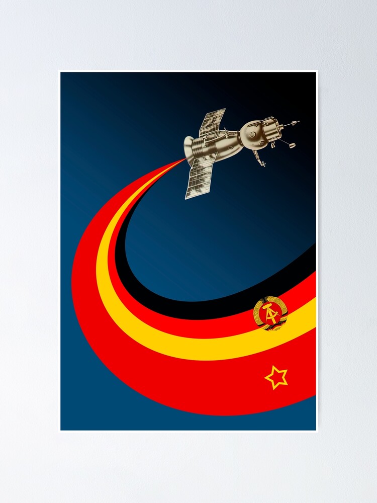 Póster «RDA / DDR, URSS, 1978 - Cartel espacial vintage soviético ...
