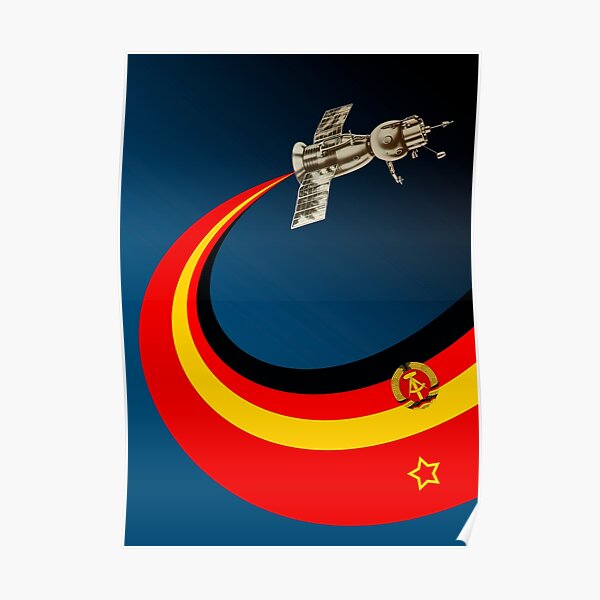 Póster «RDA / DDR, URSS, 1978 - Cartel espacial vintage soviético ...