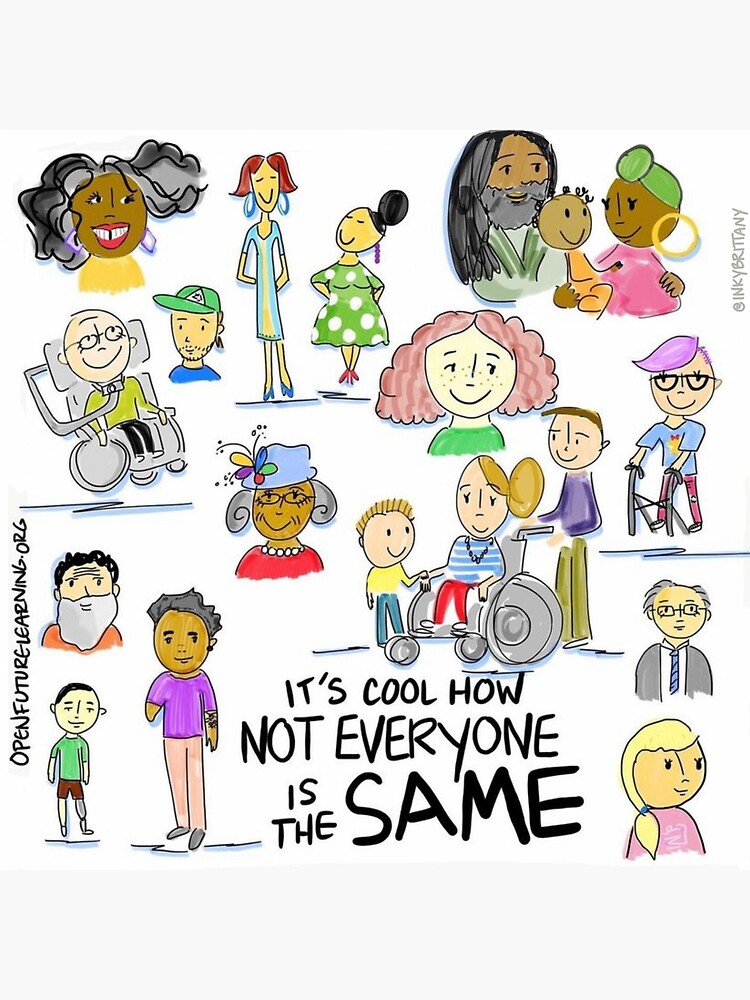 "Everyone Is Different" Poster for Sale by Open Future | Redbubble