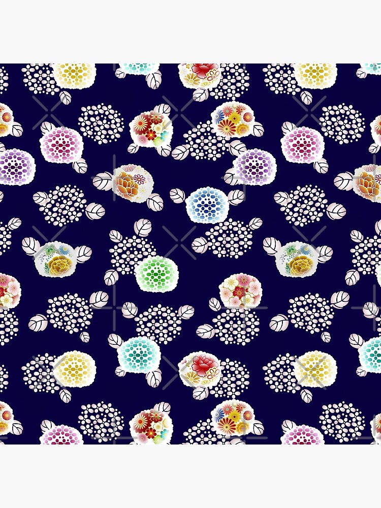 "Japanese Pattern WAGARA of AJISAI - Colorful Japanese Hydrangeas ...