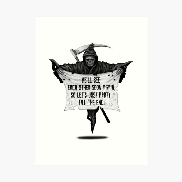 "Grim Reaper Poem" Art Print for Sale by markpart1 | Redbubble