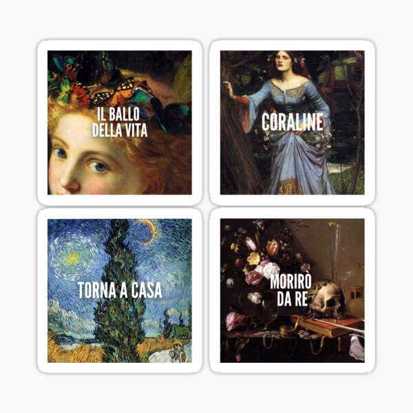 "Maneskin Lyrics Set 1" Sticker for Sale by A-Teen-Idle | Redbubble