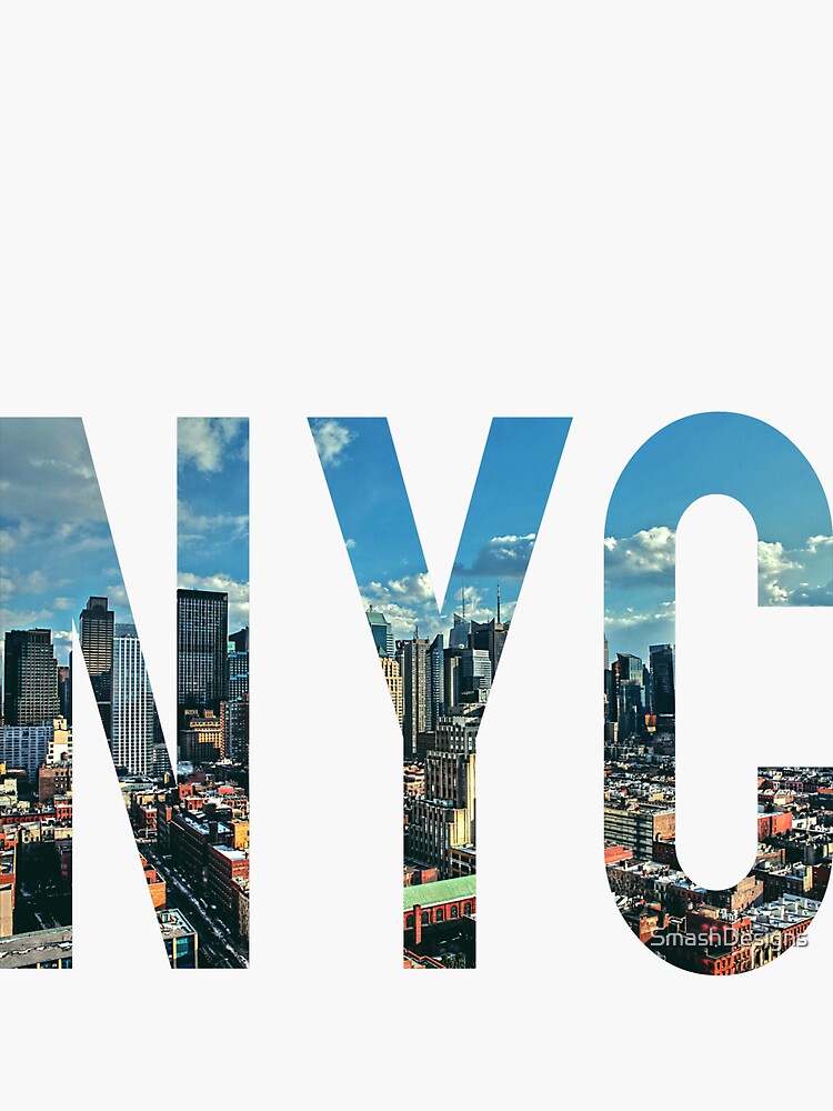 "NEW YORK CITY." Sticker for Sale by SmashDesigns | Redbubble