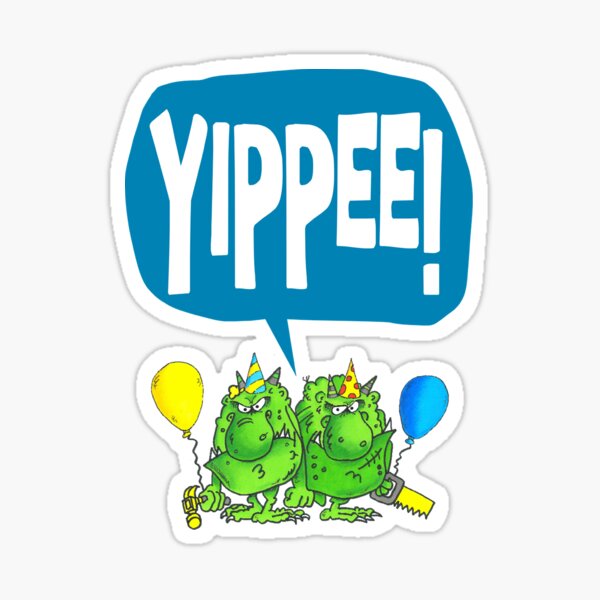 "Yippee blua two freen monster poster" Sticker for Sale by EdnaThreadgill4 | Redbubble