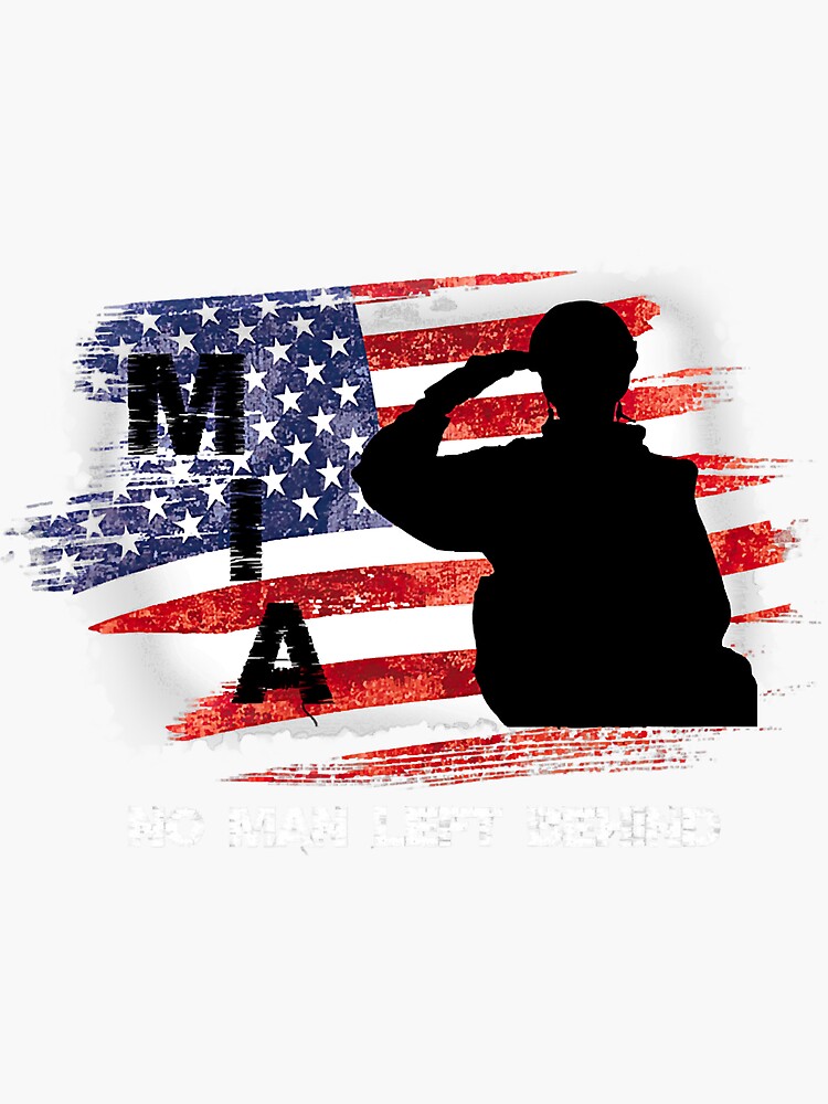 "No Man Left Behind Military Patriotic" Sticker by BundlerVq | Redbubble