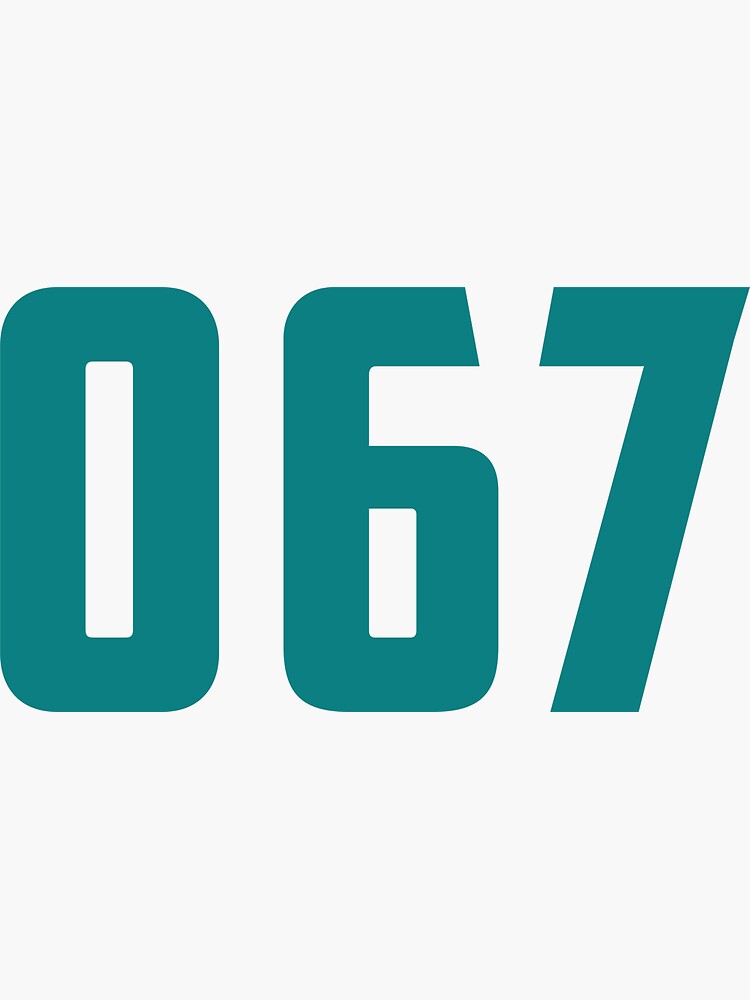 "067 NUMBER SQUEEZE GAME" Sticker by NextEvoluDesign | Redbubble