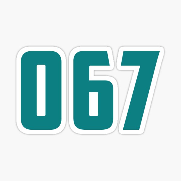 "067 NUMBER SQUEEZE GAME" Sticker by NextEvoluDesign | Redbubble