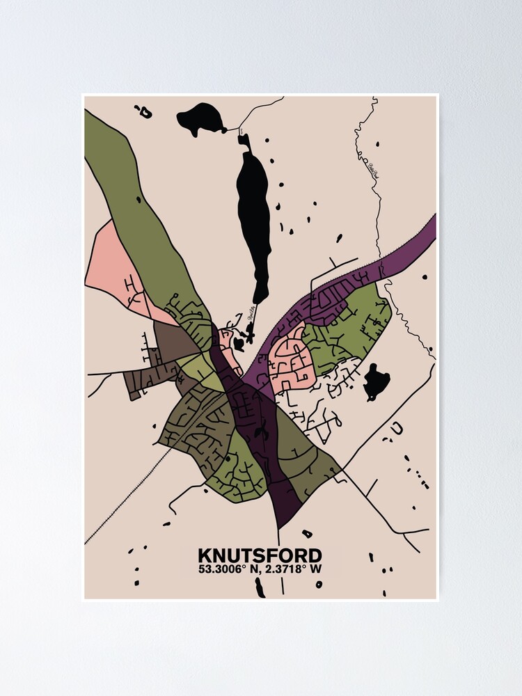 "KNUTSFORD | MAP COORDINATES" Poster for Sale by axelle1410 | Redbubble