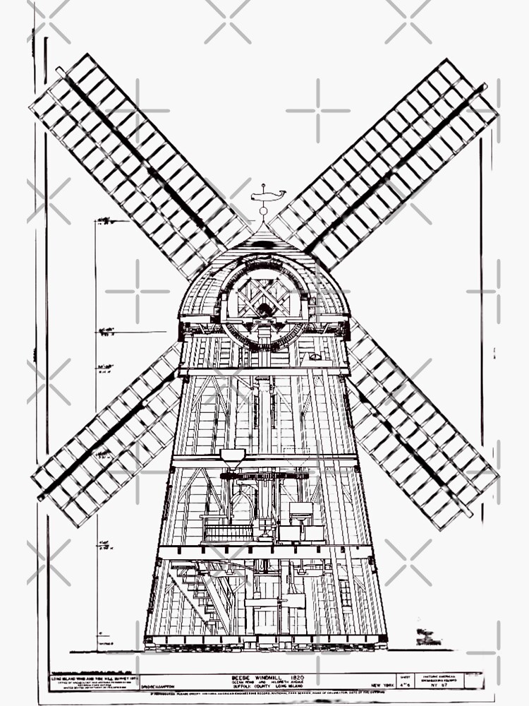 "Beebe Windmill" Sticker for Sale by kingroy | Redbubble