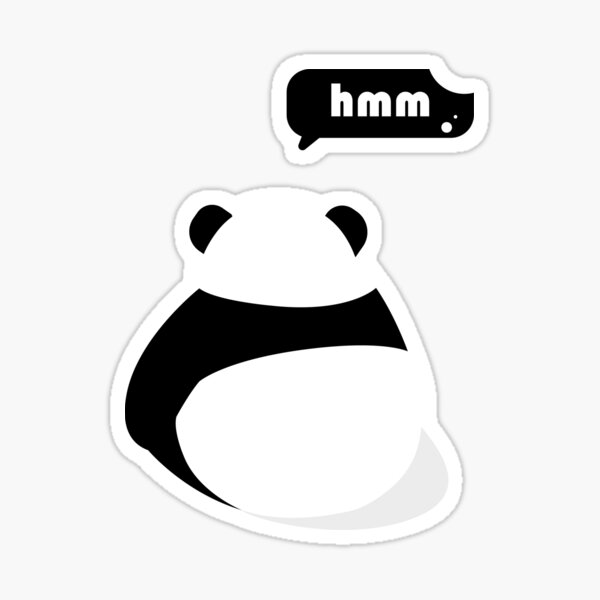 "Panda | hmm" Sticker for Sale by seven-arts | Redbubble