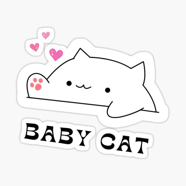 Cute White Cat Sticker Sticker By Kofundesigns Redbubble
