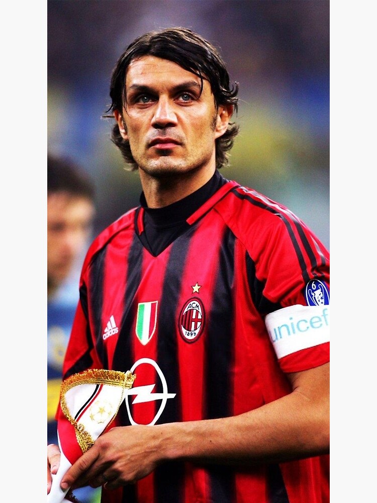 Paolo Maldini Illustration Premium Matte Vertical Poster